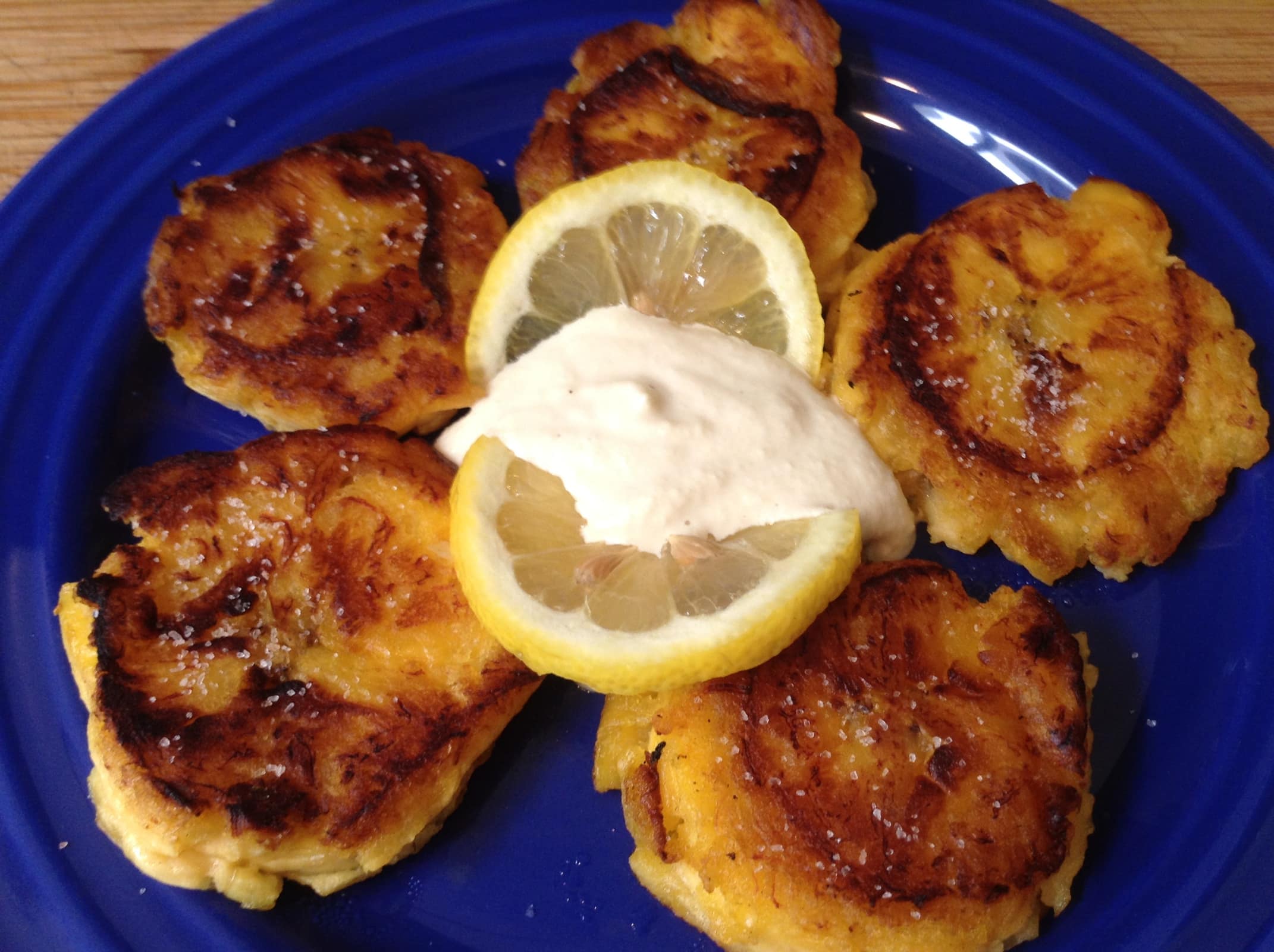 Plantain Tostones with Meyer Lemon Cashew Crème Recipe